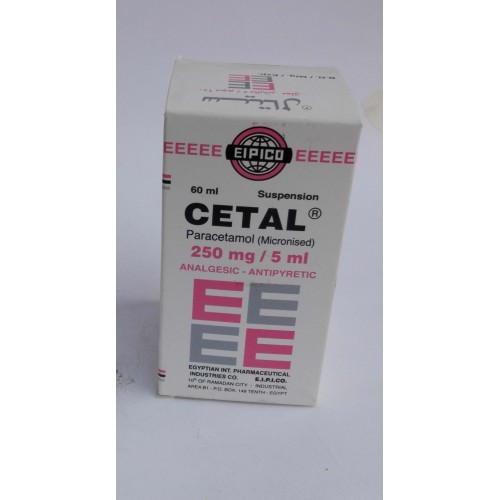 CETAL ( paracetamol 250 mg / 5ml ) suspension 60 ml